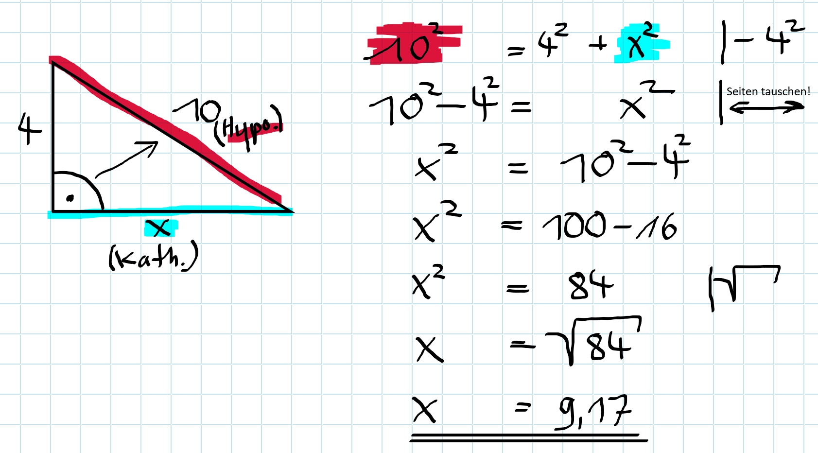 Satz des Pythagoras – mathe-lernen.net